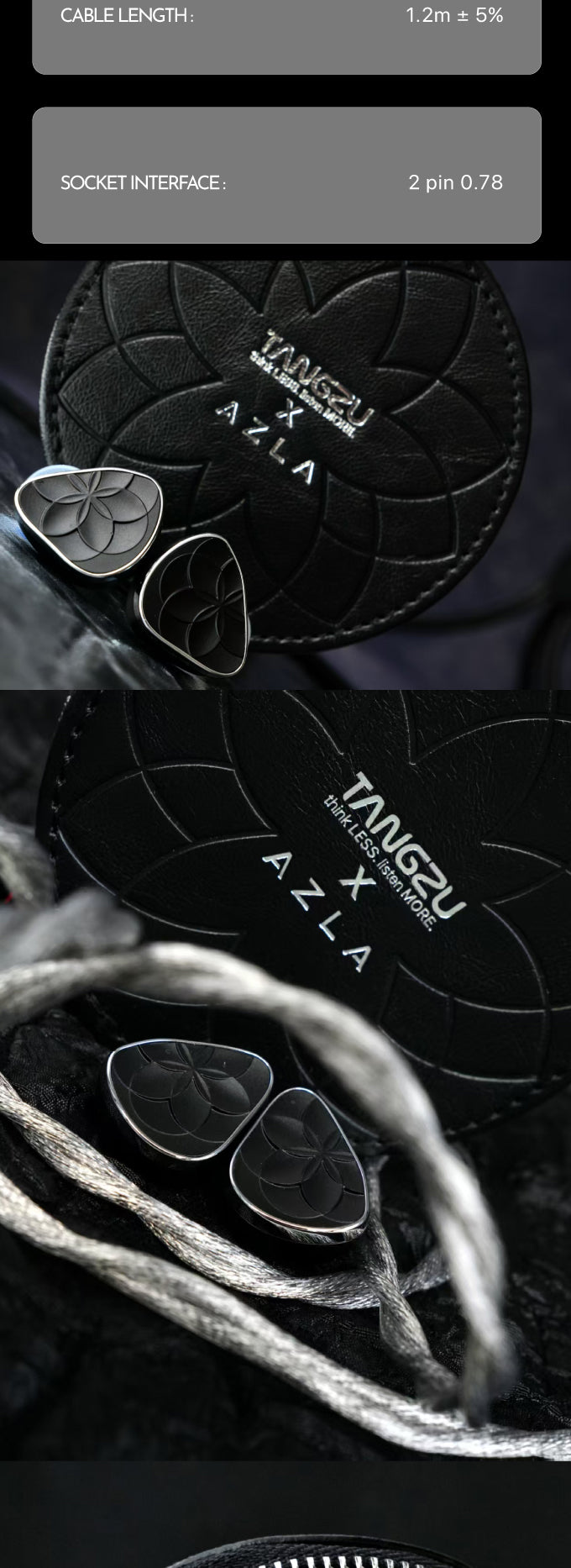 TANGZU X AZLA NOIR BLANC 1 Dynamic Driver 3 Balanced Armature Driver I